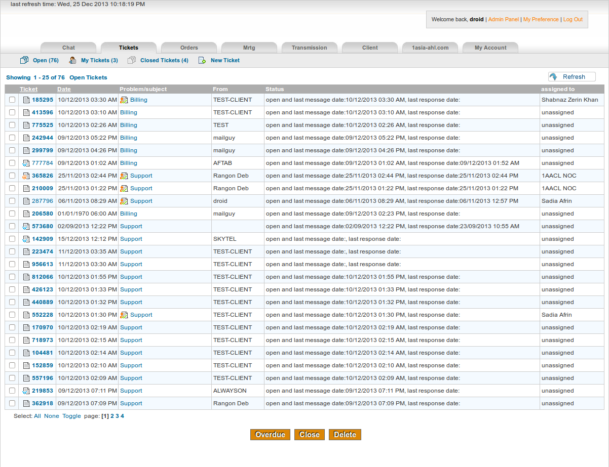 Ticketing system and follow up incidents - Quality NOC